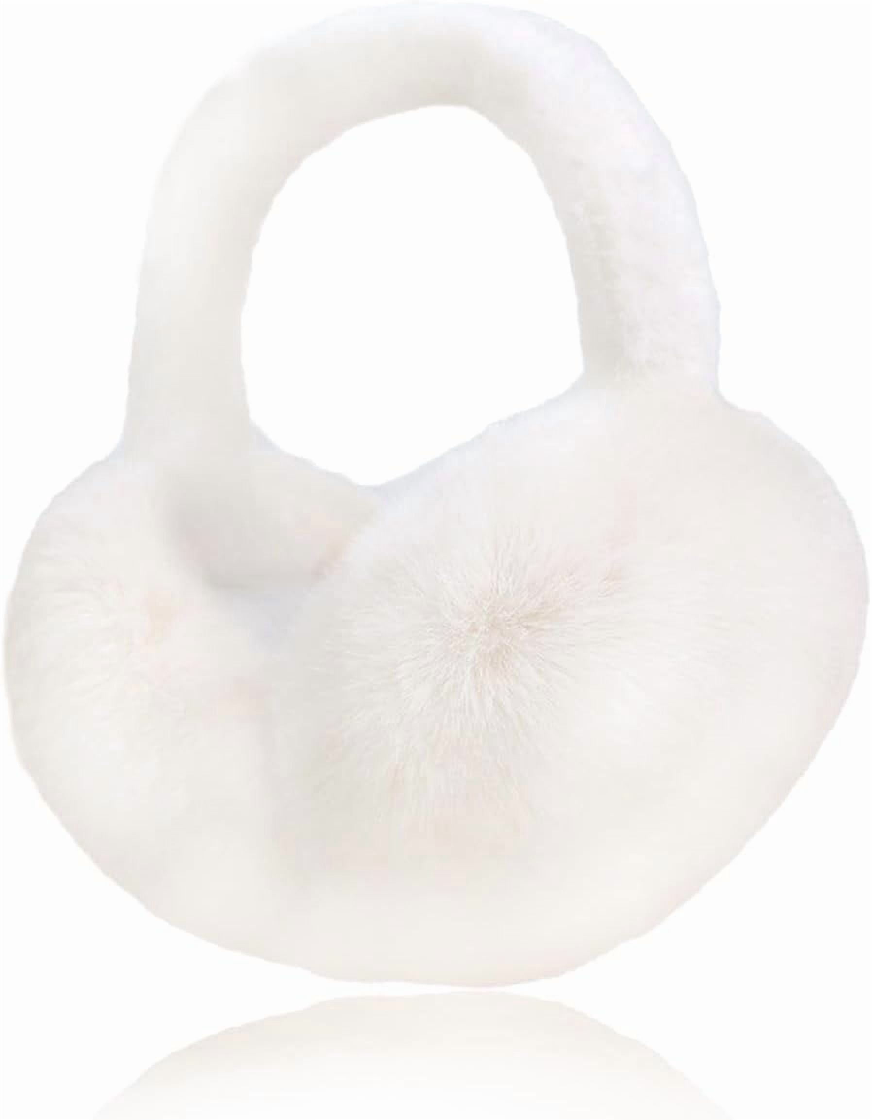Ear Muffs for Winter Women Men, Adjustable Faux Fur Earmuffs, Fluffy ...