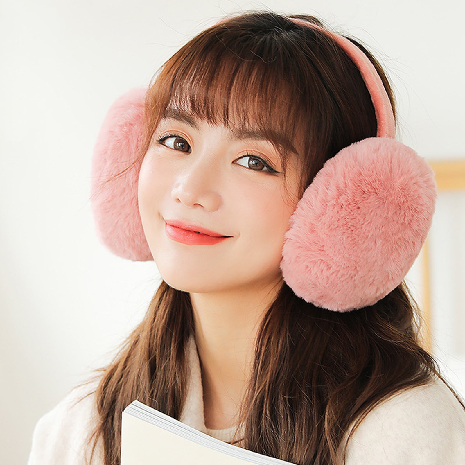 Ear Muffs for Women - Winter Ear Warmers - Soft & Warm Cable Knit Furry ...