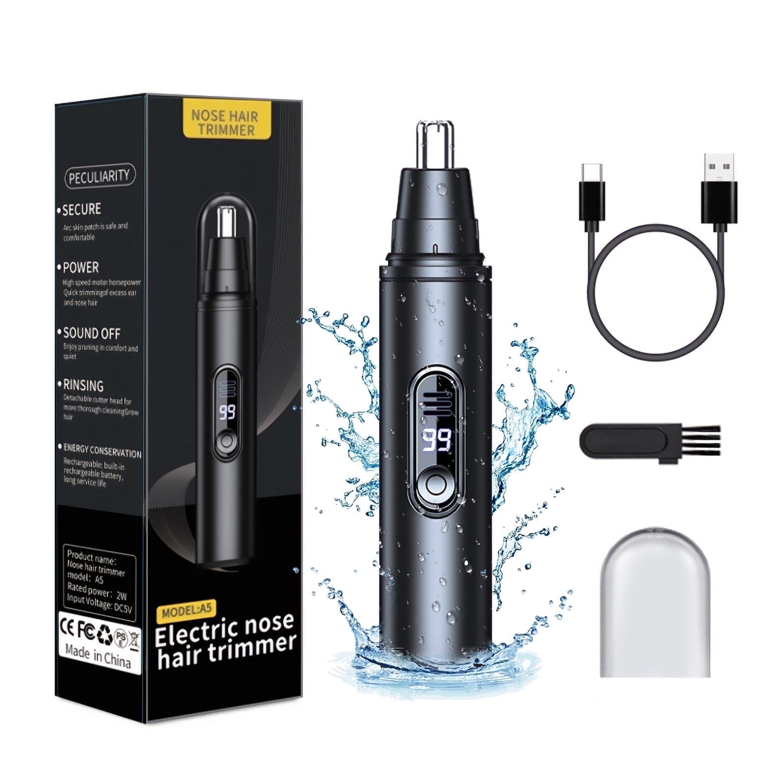 Ear & Nose Hair Trimmer for Men Women: Professional Painless Ear ...