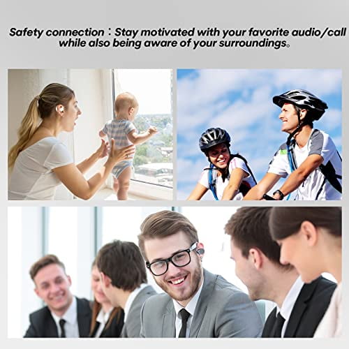 Over Ear Open Ear Earbuds Wrap Around with Ear Hook Wireless Bluetooth ...