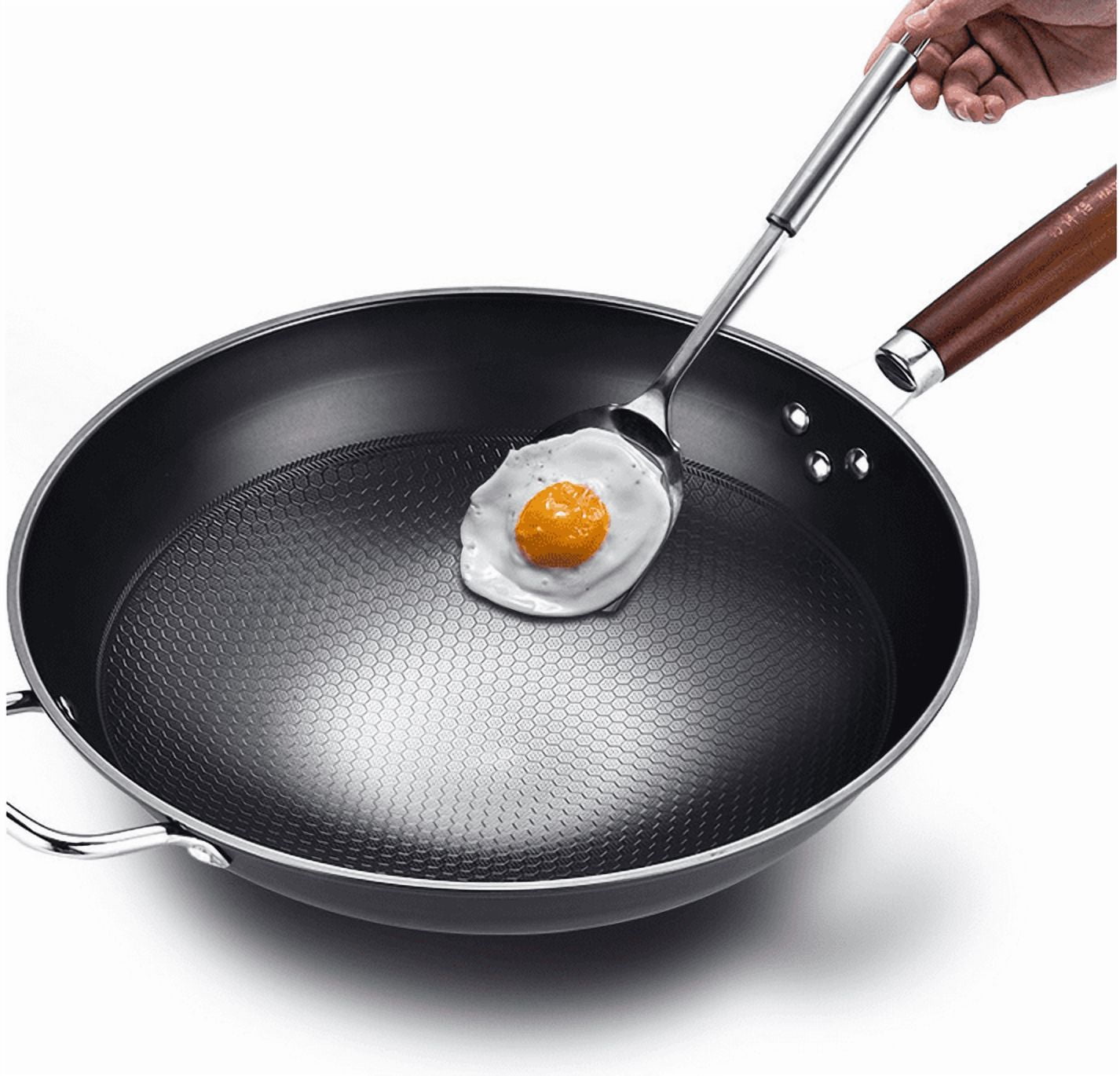 Ear Pan, Flat Bottom Pan with Helper Handle, Natural Non-Stick Surface ...
