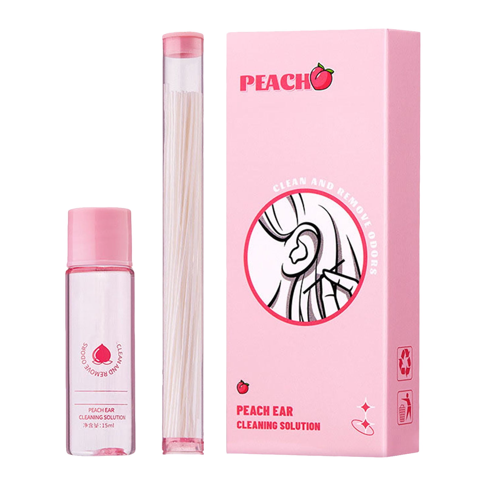 Ear Piercing Cleaner Floss Kit - 60pcs Disposable Ear Hole Cleaners ...