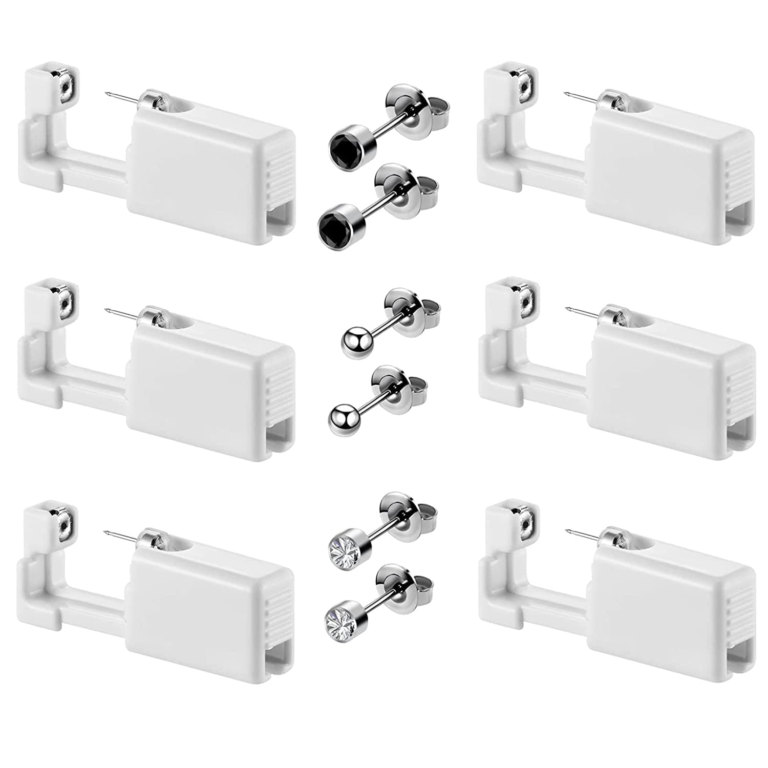 Ear Piercing Gun Disposable Self Piercing Gun with studs Safety ...