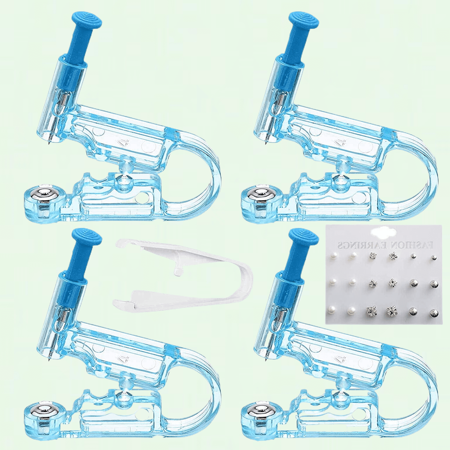 Ear Piercing Gun Kit, Disposable Self Ears Piercing Guns with 9 Pairs ...
