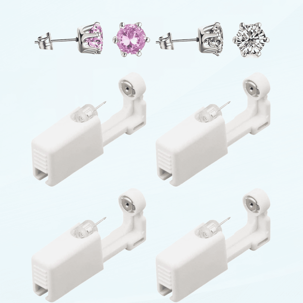 Ear Piercing Kit, 4 Pack Self Ear Piercing Gun, Disposable Self Body ...