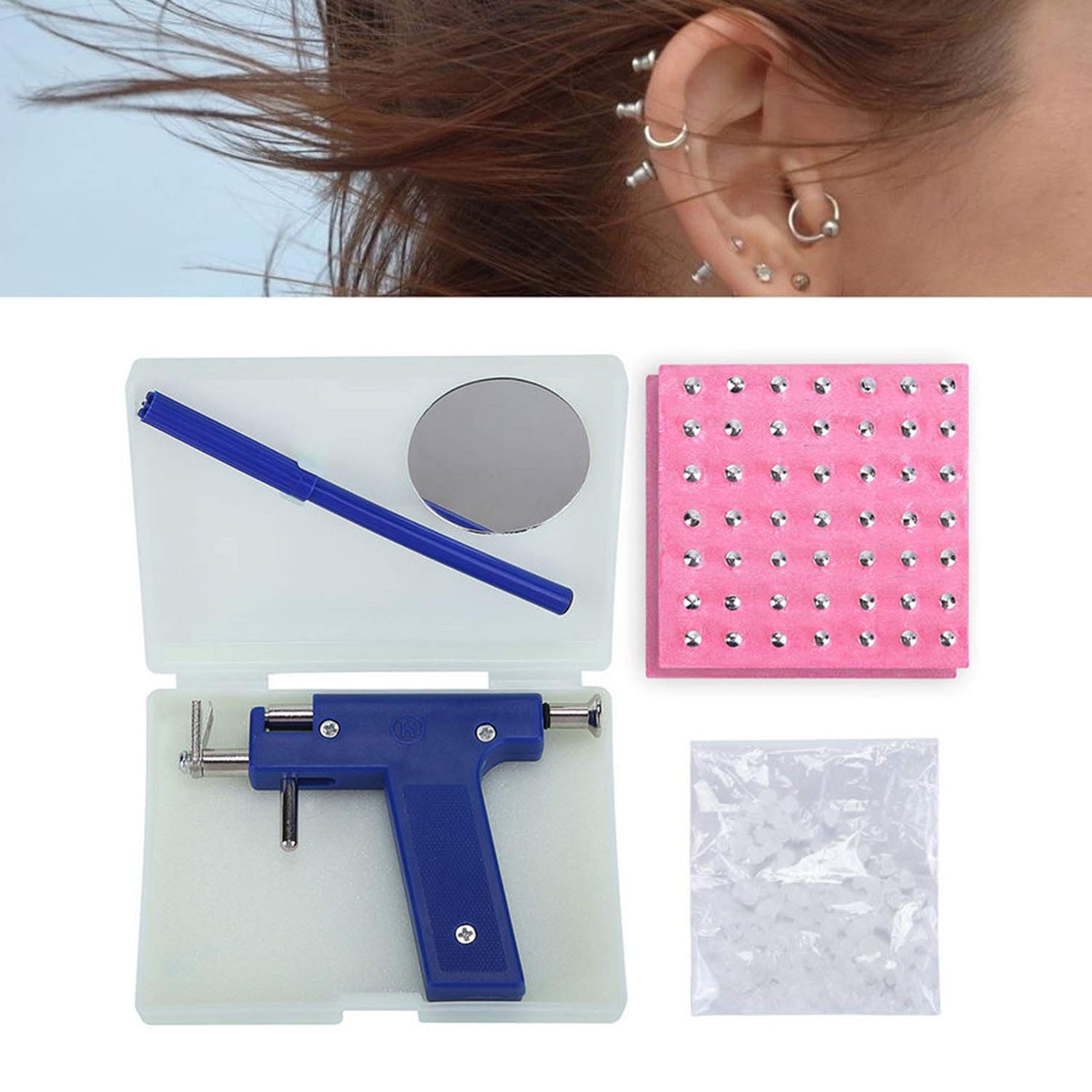 Ear Piercing Kit Tool Set, Earring Pericings Gun Tools Set, Ears Nose ...