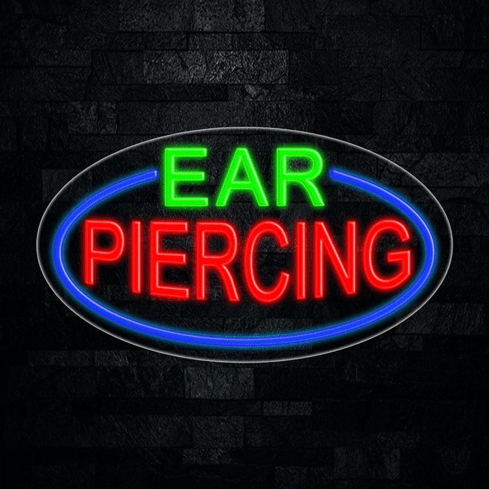 Ear Piercing LED Neon Sign 28"L x 16"H #34274 - Walmart.com