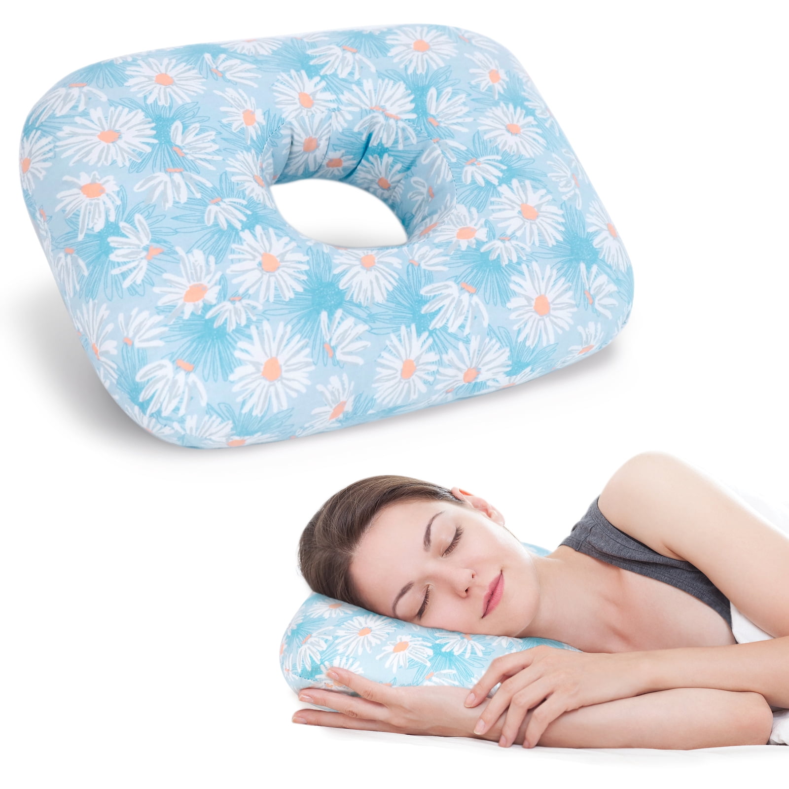 Ear Piercing Pillow for Side Sleeper with Hole for Relief Ears Pain CNH ...