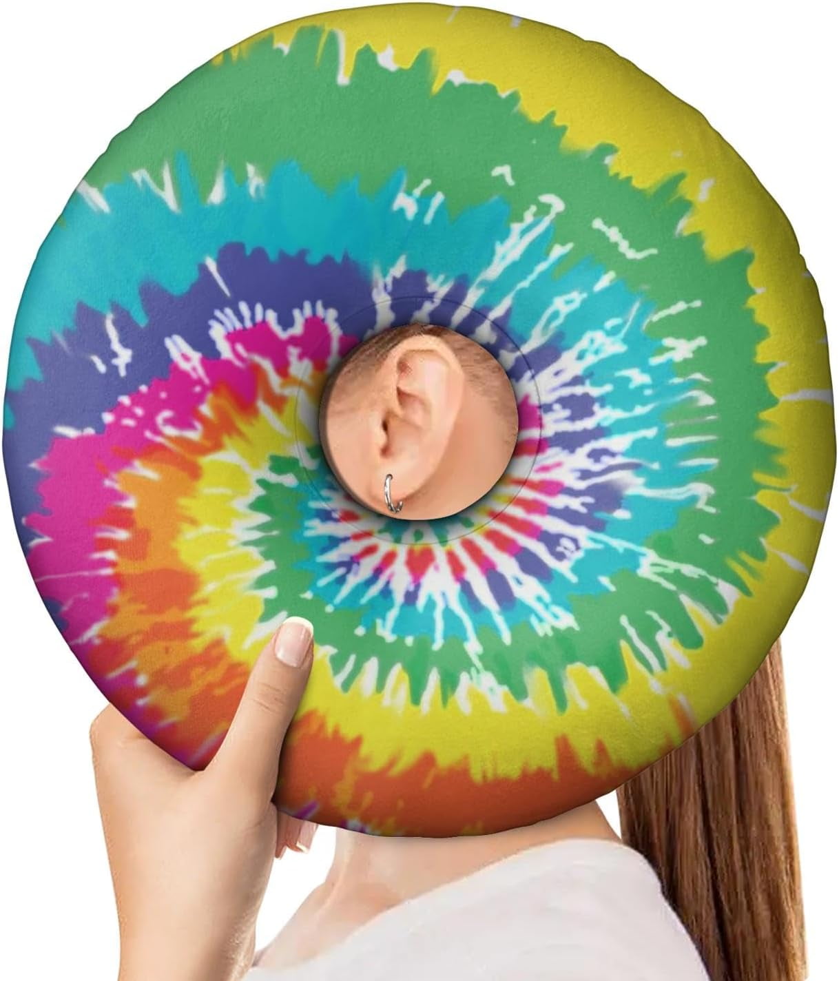 Ear Piercing Pillow for Side Sleepers,Donut with Hole for Ear Pain CNH ...