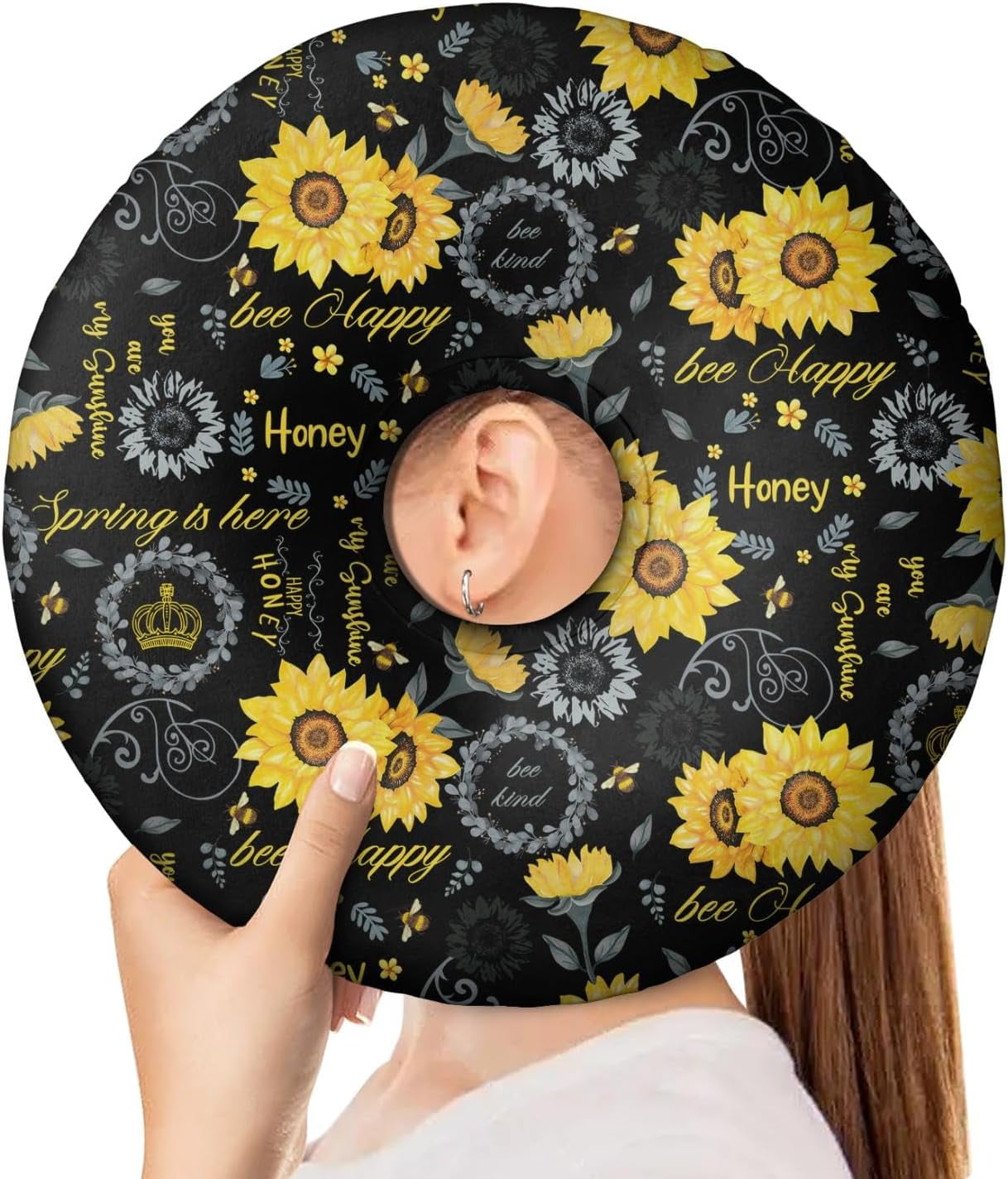 Ear Piercing Pillow for Side Sleepers,Donut with Hole for Ear Pain CNH ...