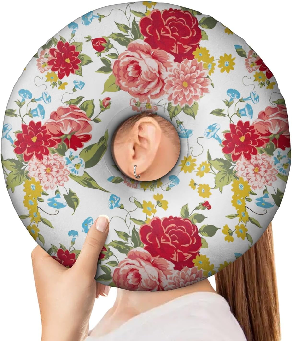 Ear Piercing Pillow for Side Sleepers,Donut with Hole for Ear Pain CNH ...
