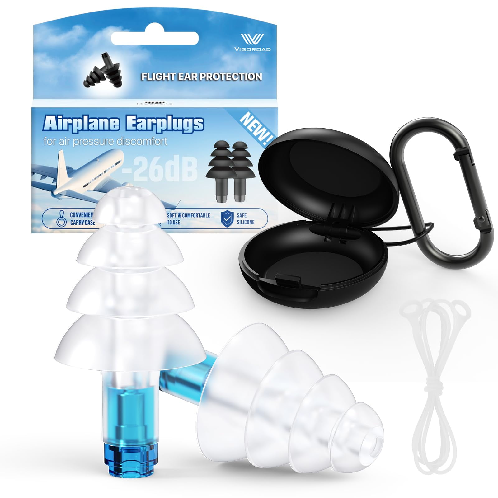 Ear Plugs for Airplane Pressure Relief, Kids 6+, Adults/Small Canal ...