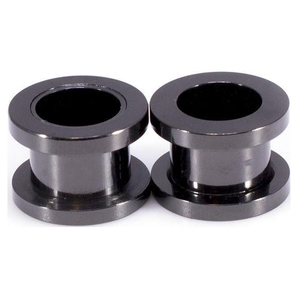 Ear Plugs Black Anodized Surgical Steel Ear tunnels Screw Ear Gauges ...