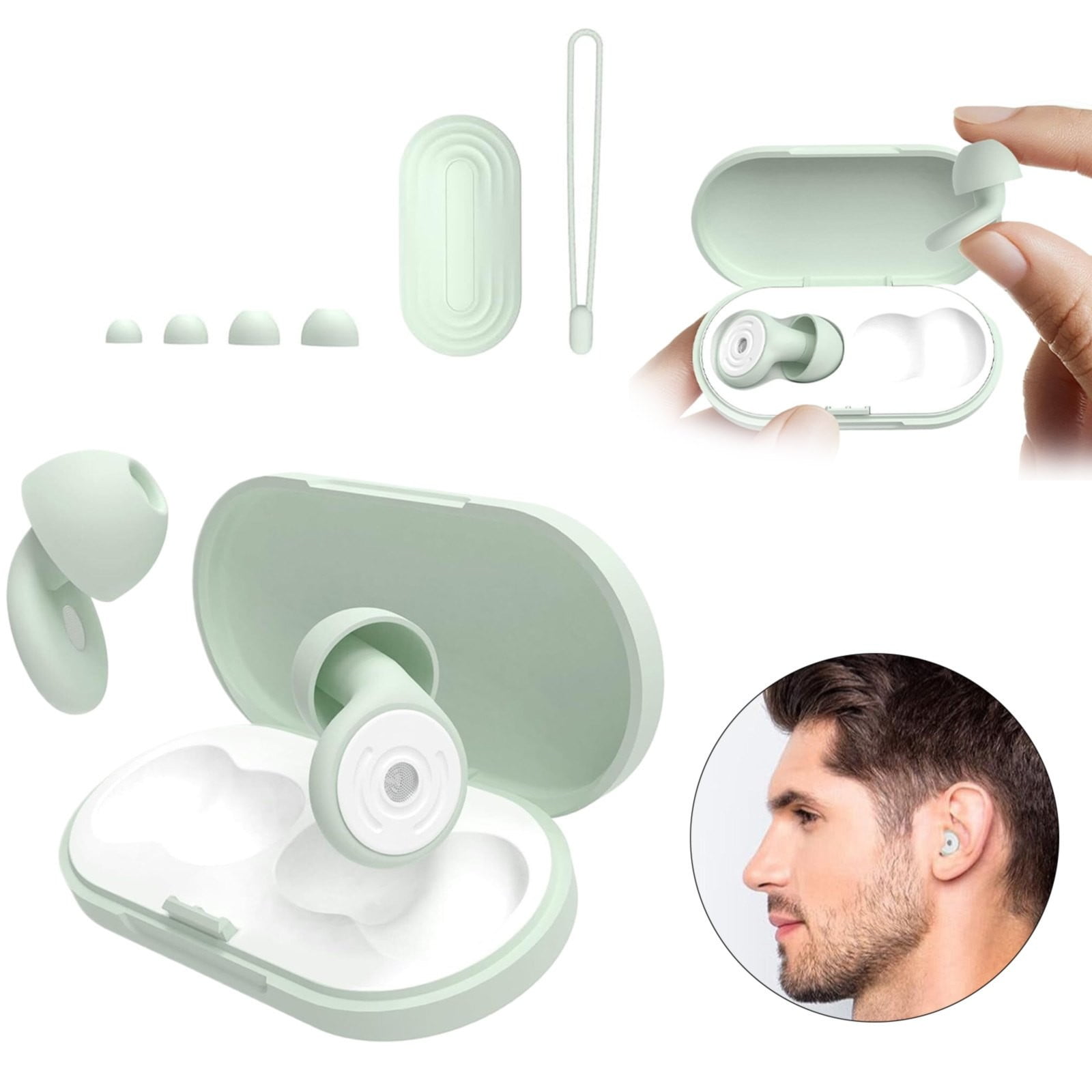 Ear Plugs for Sleeping Noise Cancelling 30dB Reusable Silicone Earplugs ...