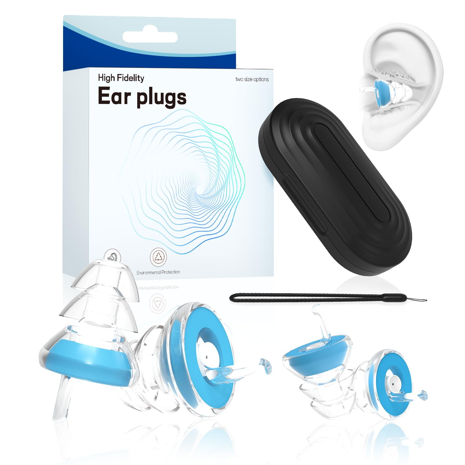 Ear Plugs for Sleeping Noise Cancelling, Reusable High Fidelity Ear ...