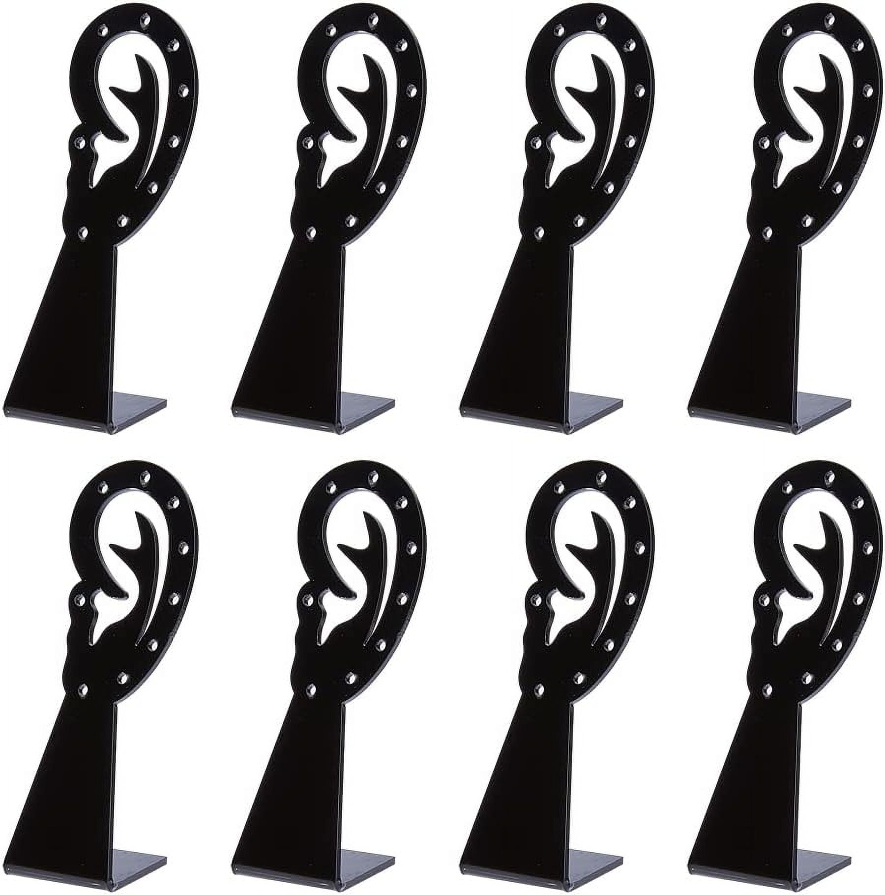Ear Shape Opaque Acrylic Earring Display Stands Tabletop Earring Stud ...