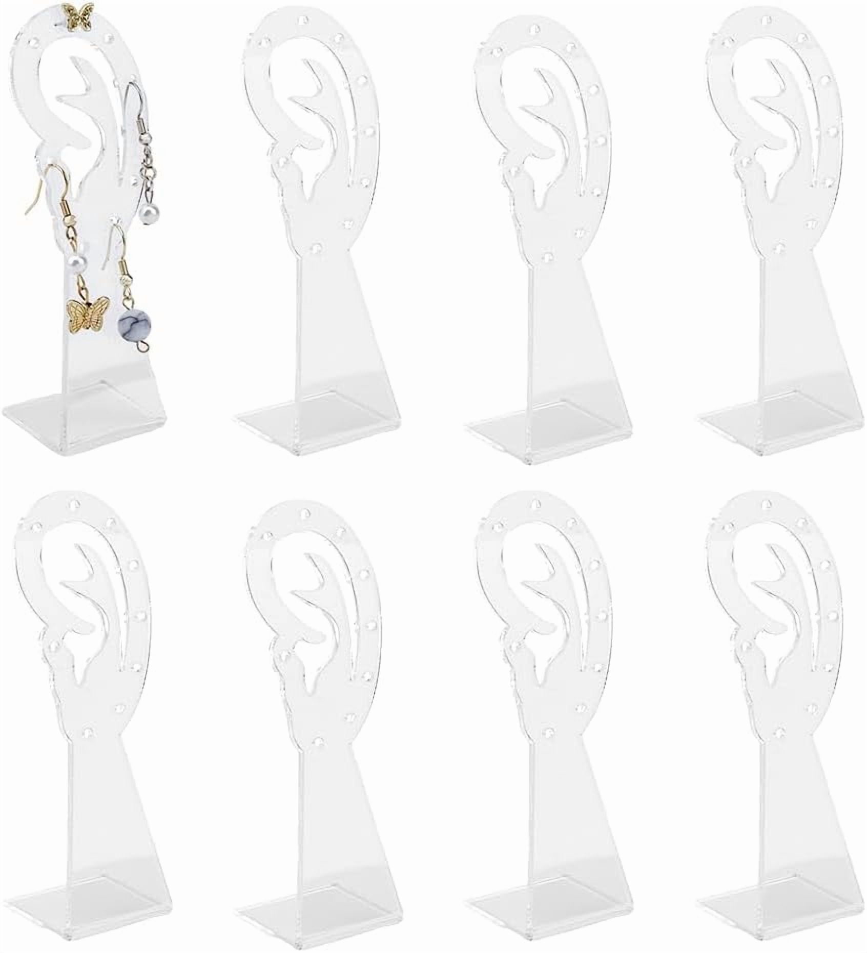 Ear Shape Transparent Acrylic Earring Display Stands Tabletop Earring ...
