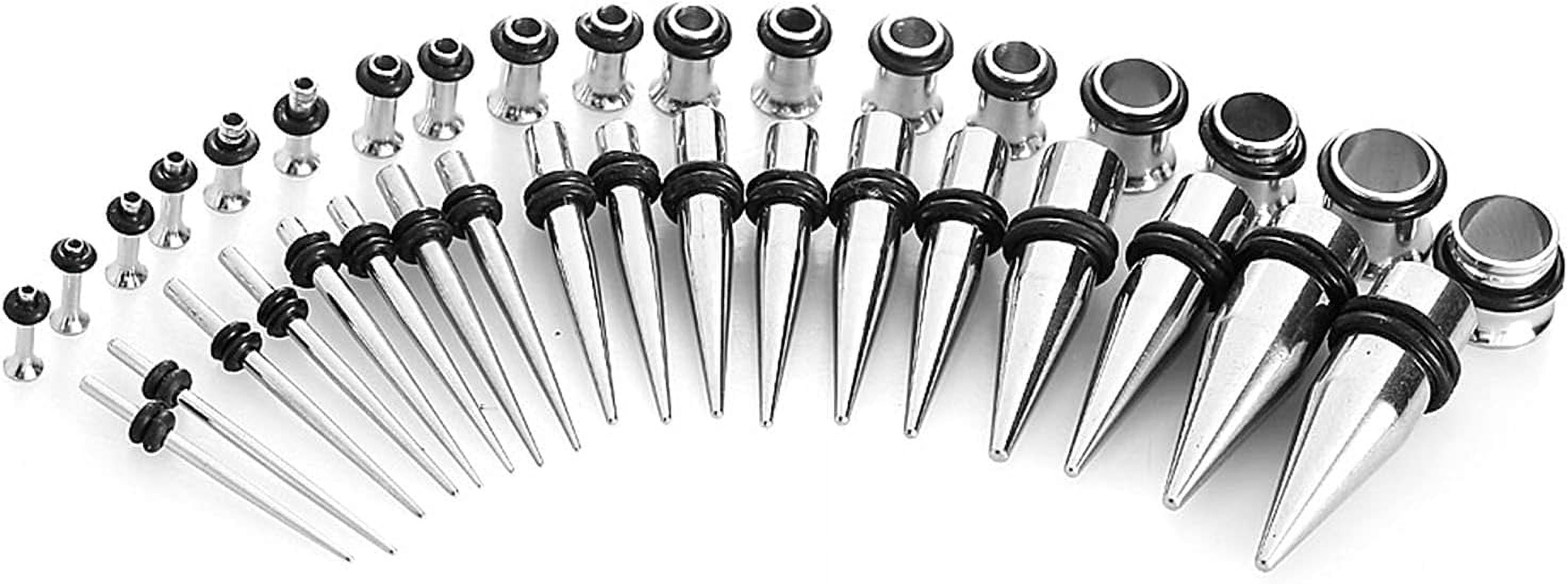 Ear Stretching Kit, 5Colors 36PCS/Set Stainless Steel Ear Expander ...