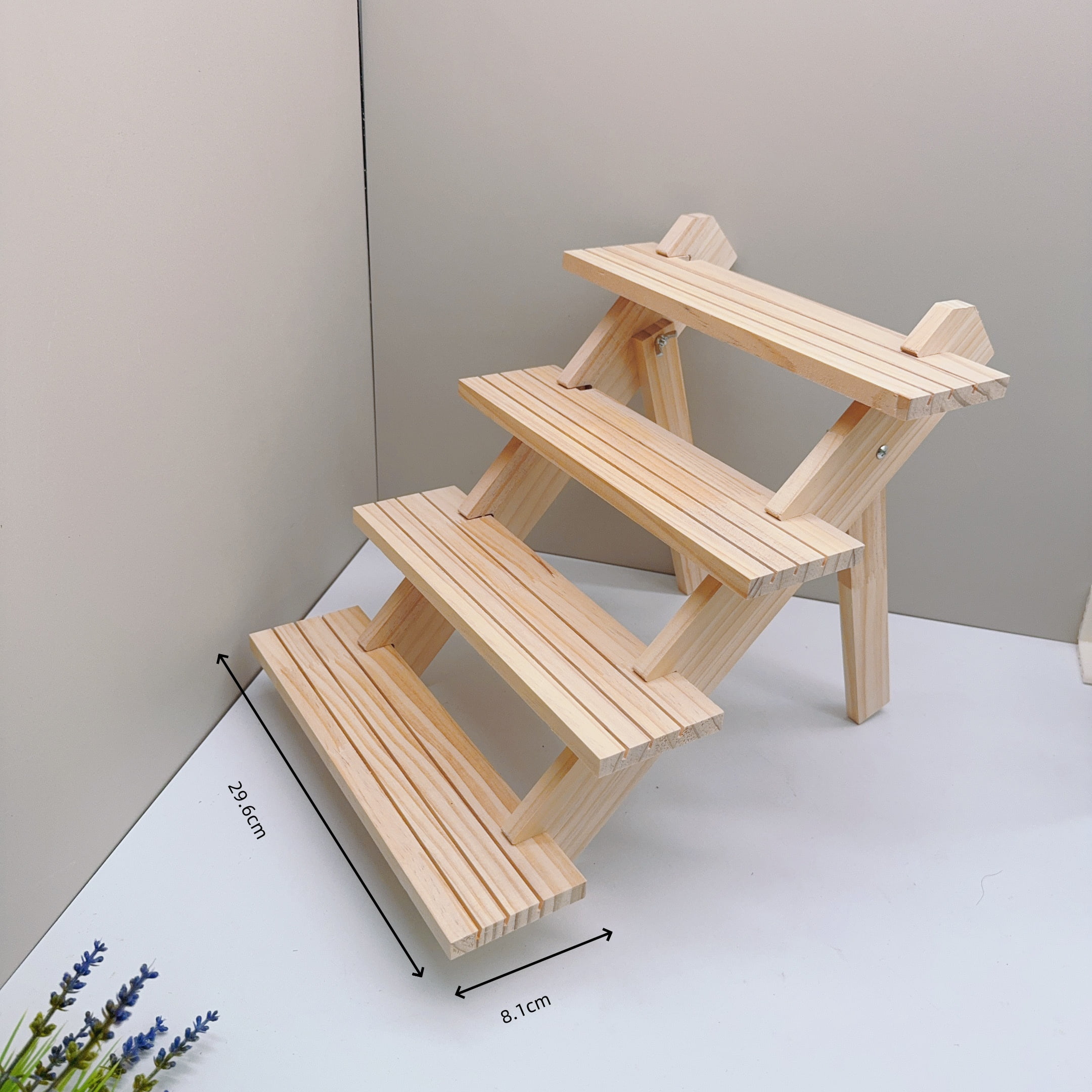 Ear Stud Holder Riser Multi-tiered Display Rack Log Ring Earring Stud ...
