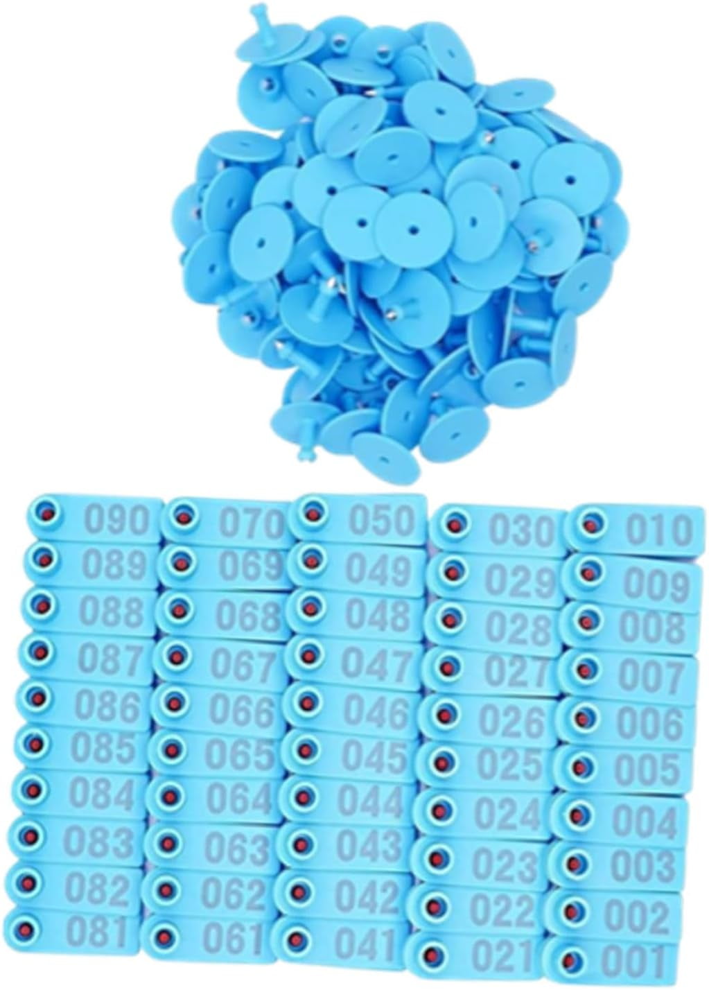 Ear Tag 100pcs 001-1000 Plastic Livestock Ear Tags Sheep Ear Tags ...
