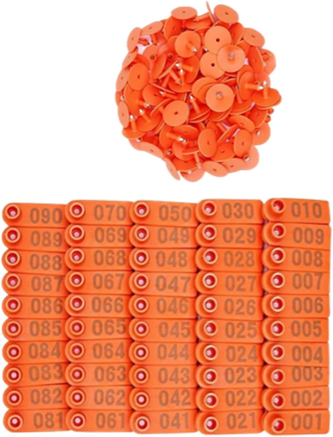 Ear Tag 100pcs 001-1000 Plastic Livestock Ear Tags Sheep Ear Tags ...