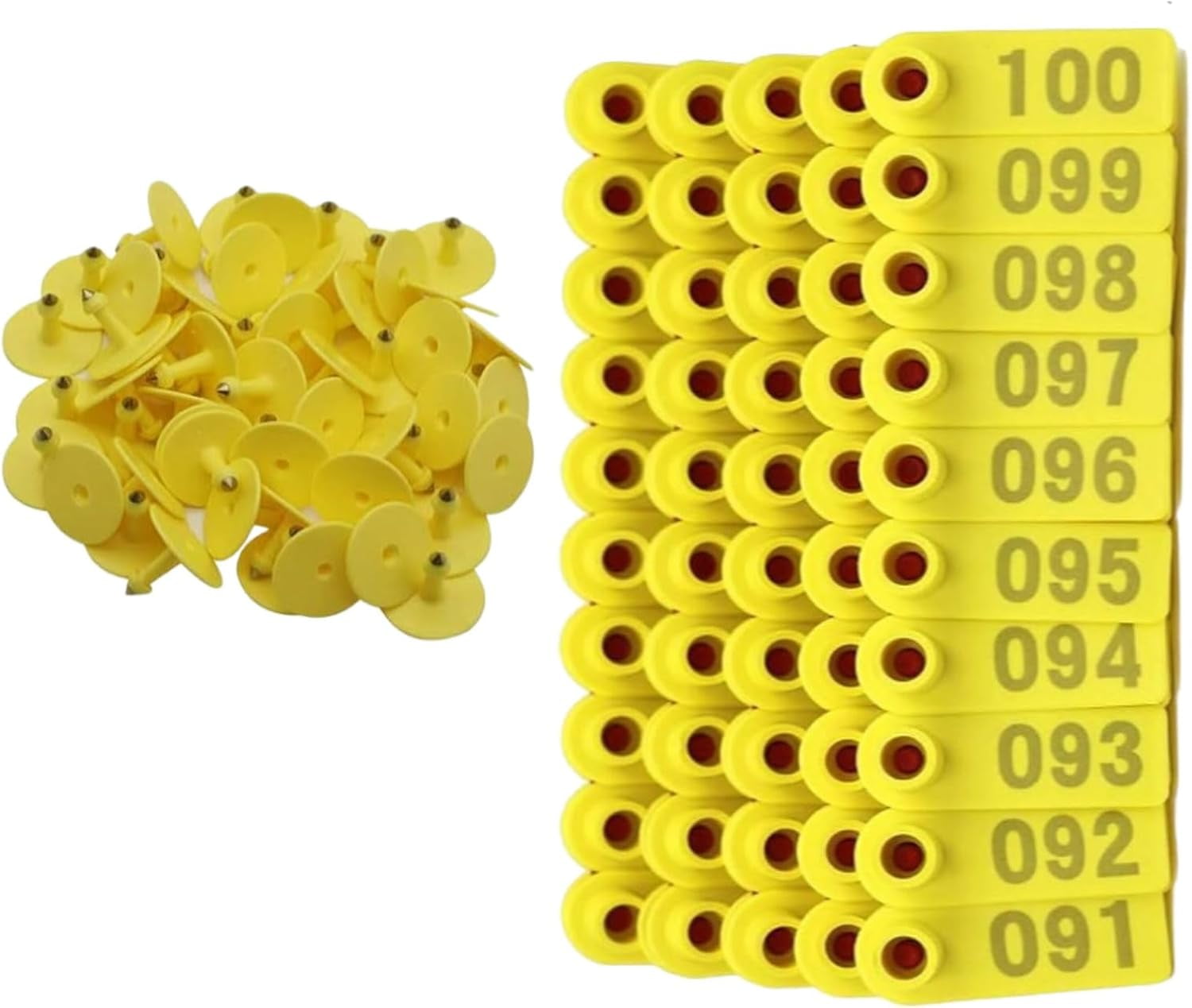 Ear Tag 100pcs 001-1000 Plastic Livestock Ear Tags Sheep Ear Tags ...