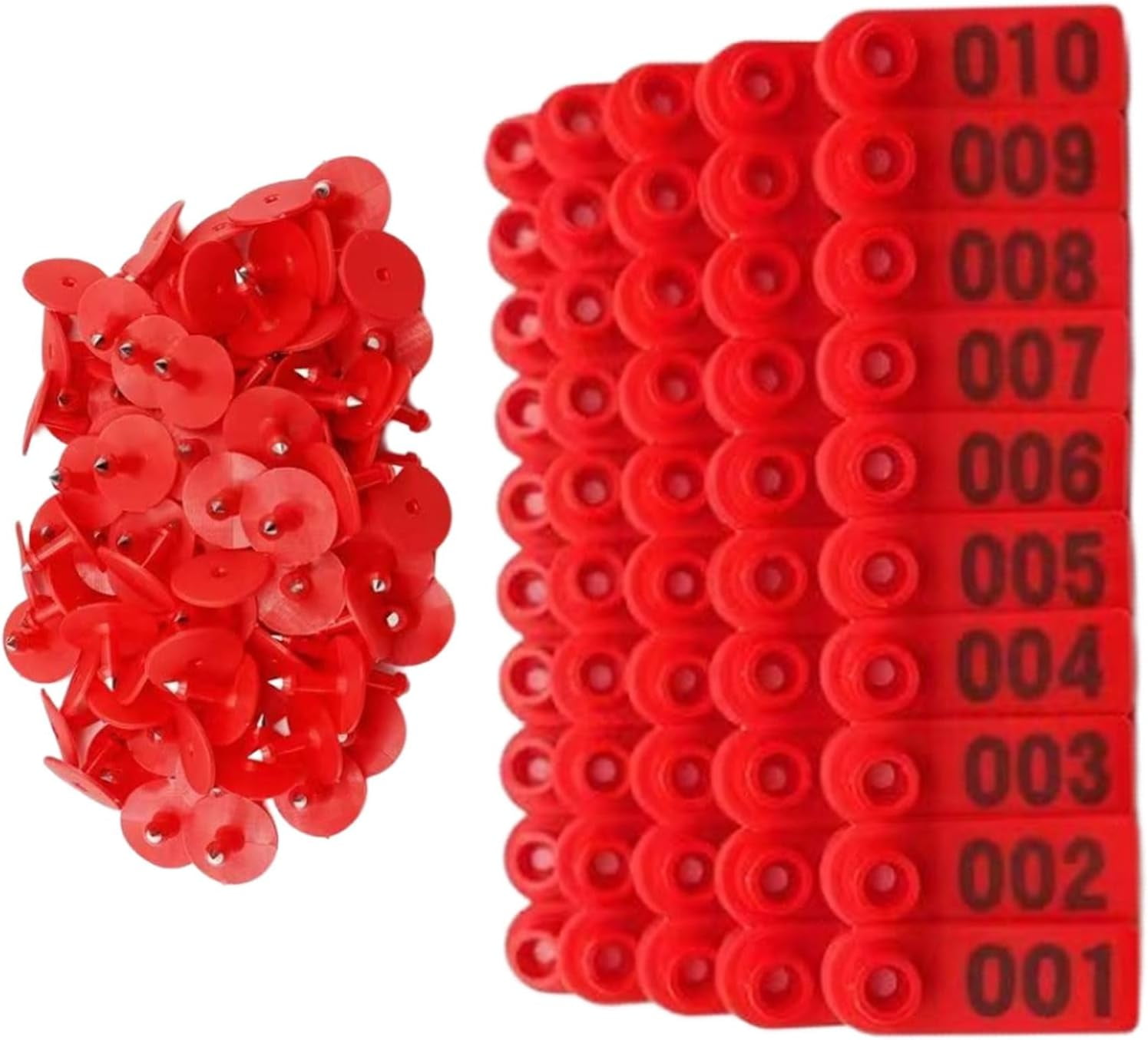 Ear Tag 100pcs 001-1000 Plastic Livestock Ear Tags Sheep Ear Tags ...