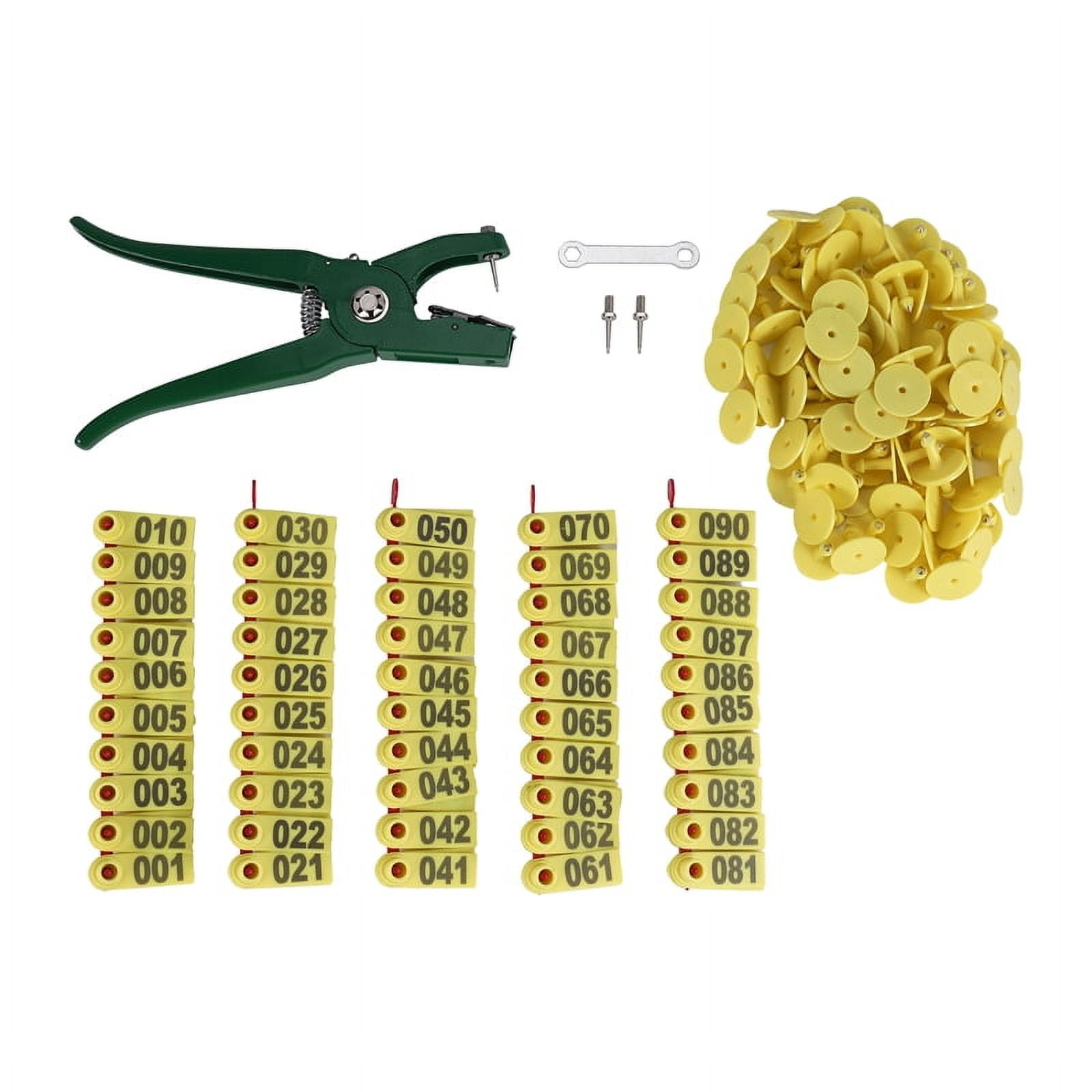 Ear Tag Pliers Ear Tag Sheep Marker Applicator 001-100 Ear Tags for ...