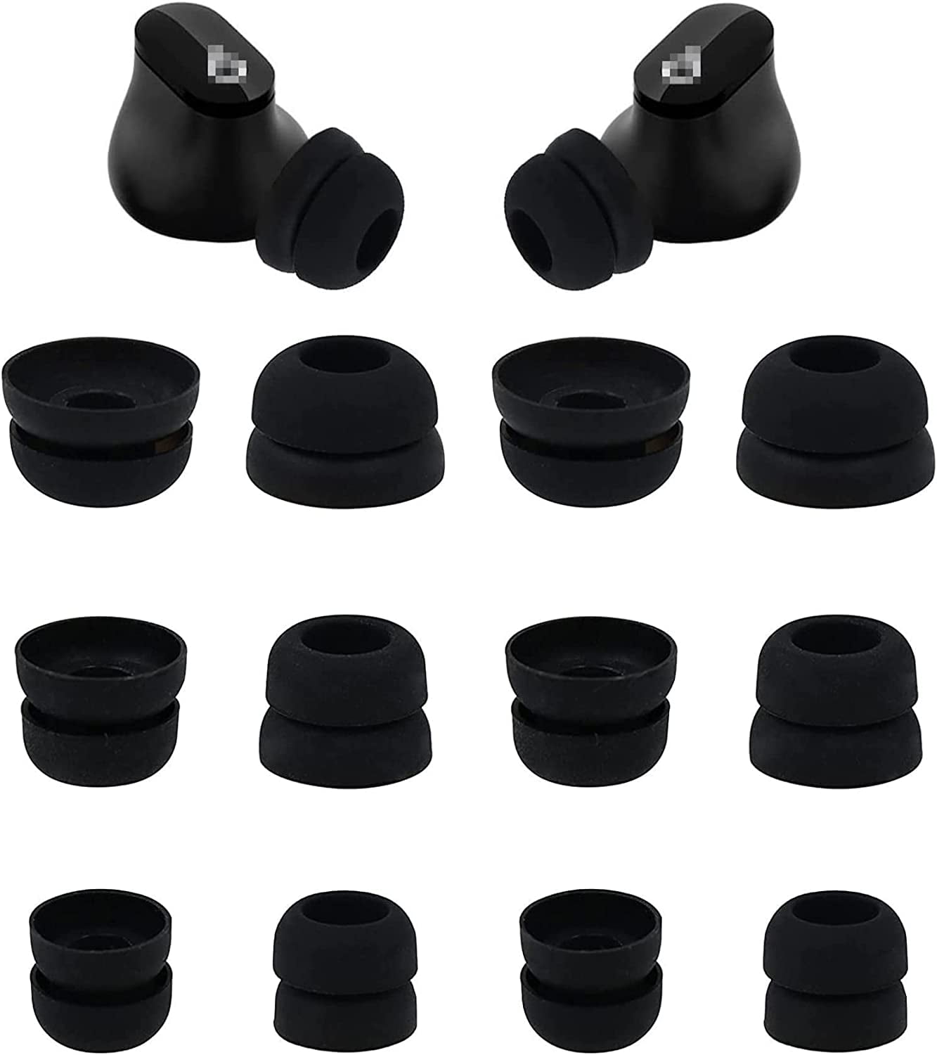 Ear Tips Compatible with Beats Studio Buds, 6 Pairs Double Flange ...
