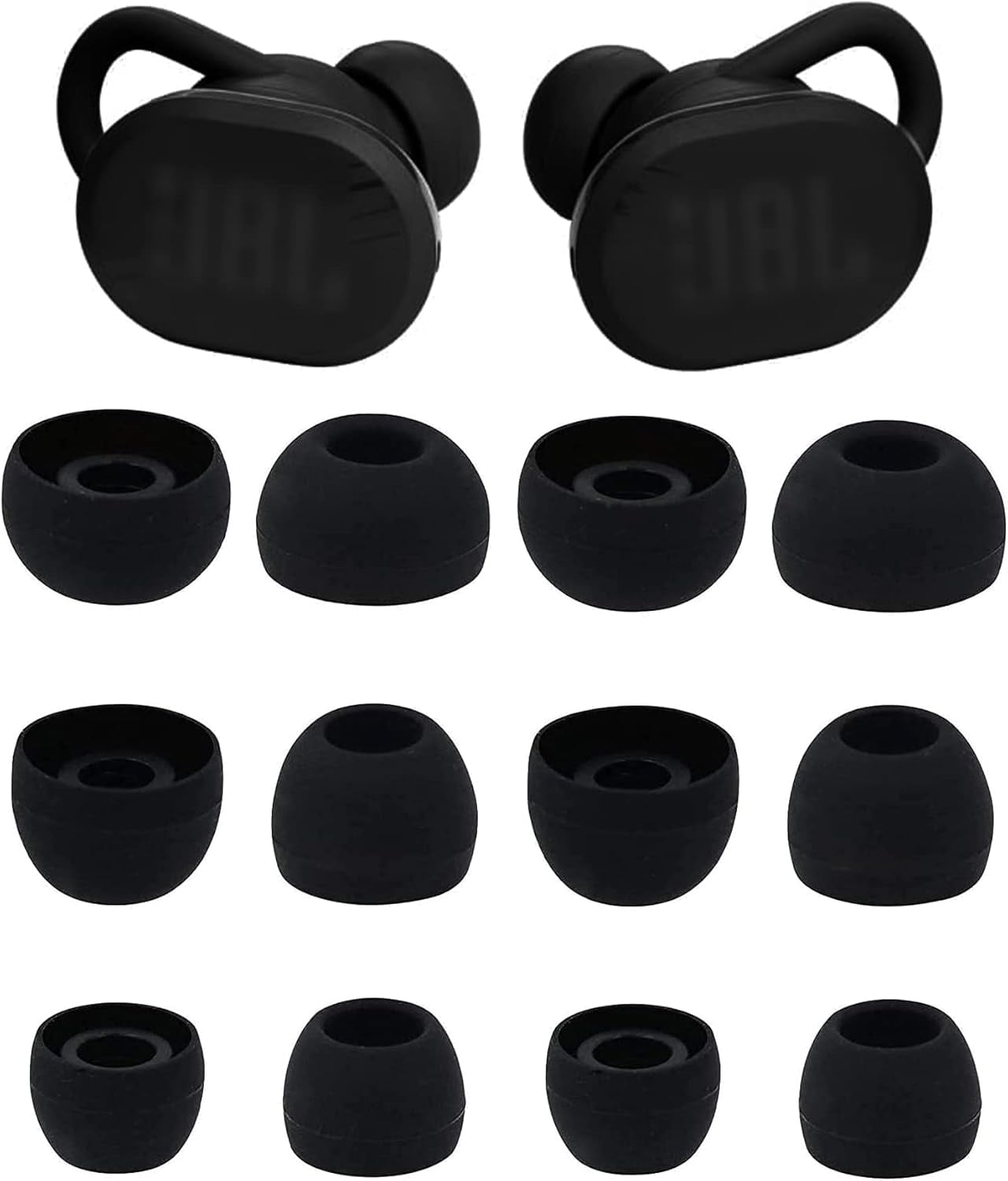 Ear Tips Compatible with JBL Endurance Race Sport Earbuds, 6 Pairs S/M ...