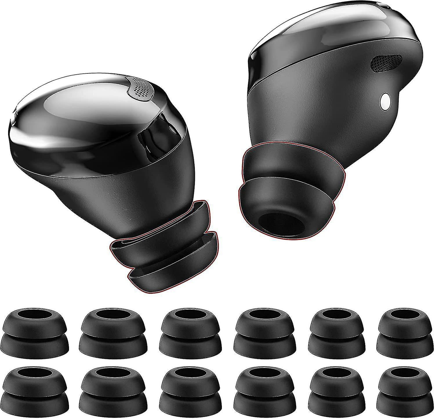 Ear Tips For Galaxy Buds Pro, 6 Pairs Double Flange Silicone Eartips ...