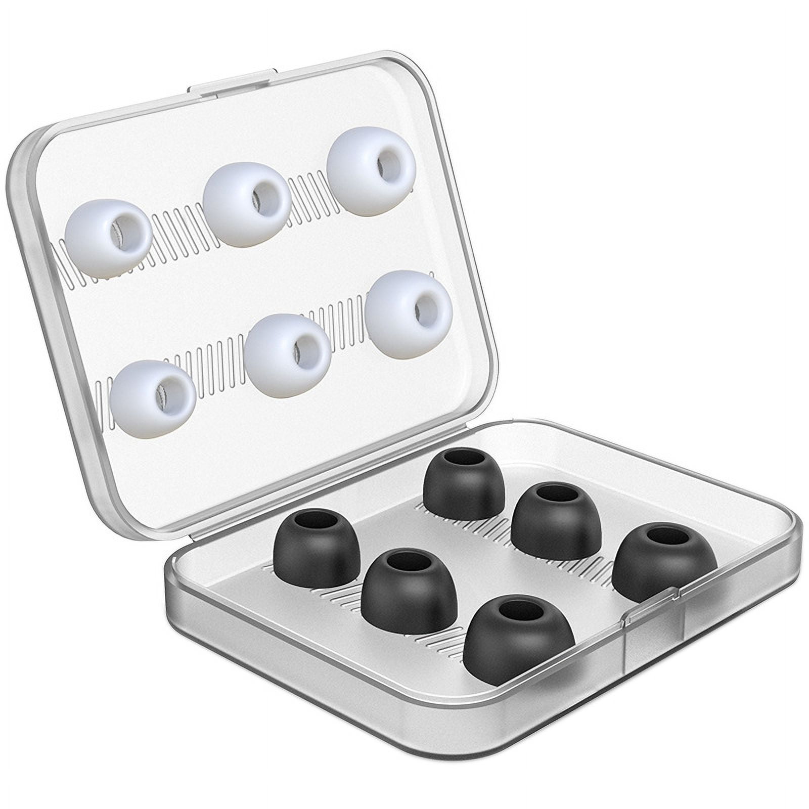Ear Tips Replacement Silicon Ear Buds Tips with Portable Storage Box ...