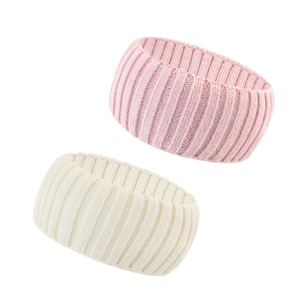 Ear Warmer Headbands for Women, NOGIS 2Pcs Thick Knit Fleece Headband ...