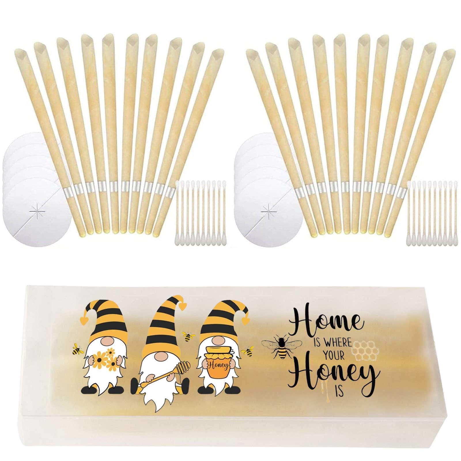 10 PCS Earwax Removal Set with Beeswax, Cotton Swabs and Compact ...