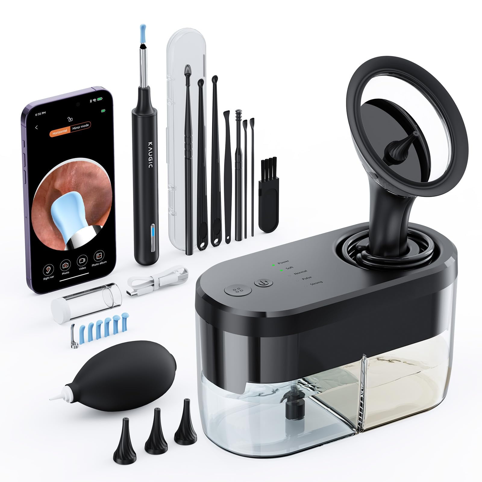 Ear Wax Removal Tool Camera Ear Irrigation Flushing System & Ear ...