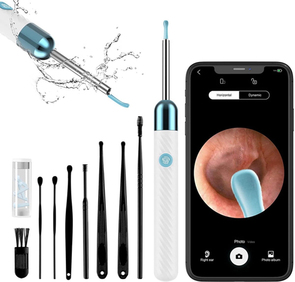 Ear Wax Removal Tool Ear Camera Otoscope for iPhone Android - Walmart.com
