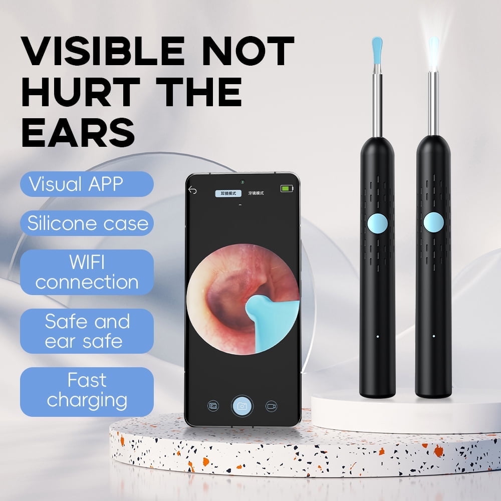 Ear Wax Removal Tool Ear Cleaner with Camera,HD Smart Visual Ear wax ...