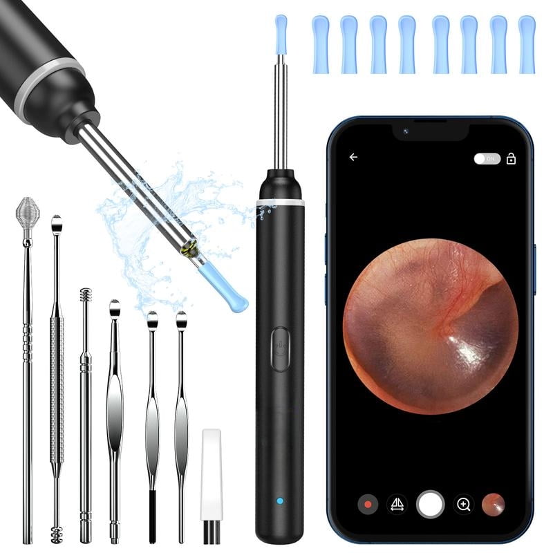 Ear Wax Removal Tool, Otoscope with 1920P HD Camera, with 8pcs Set of ...