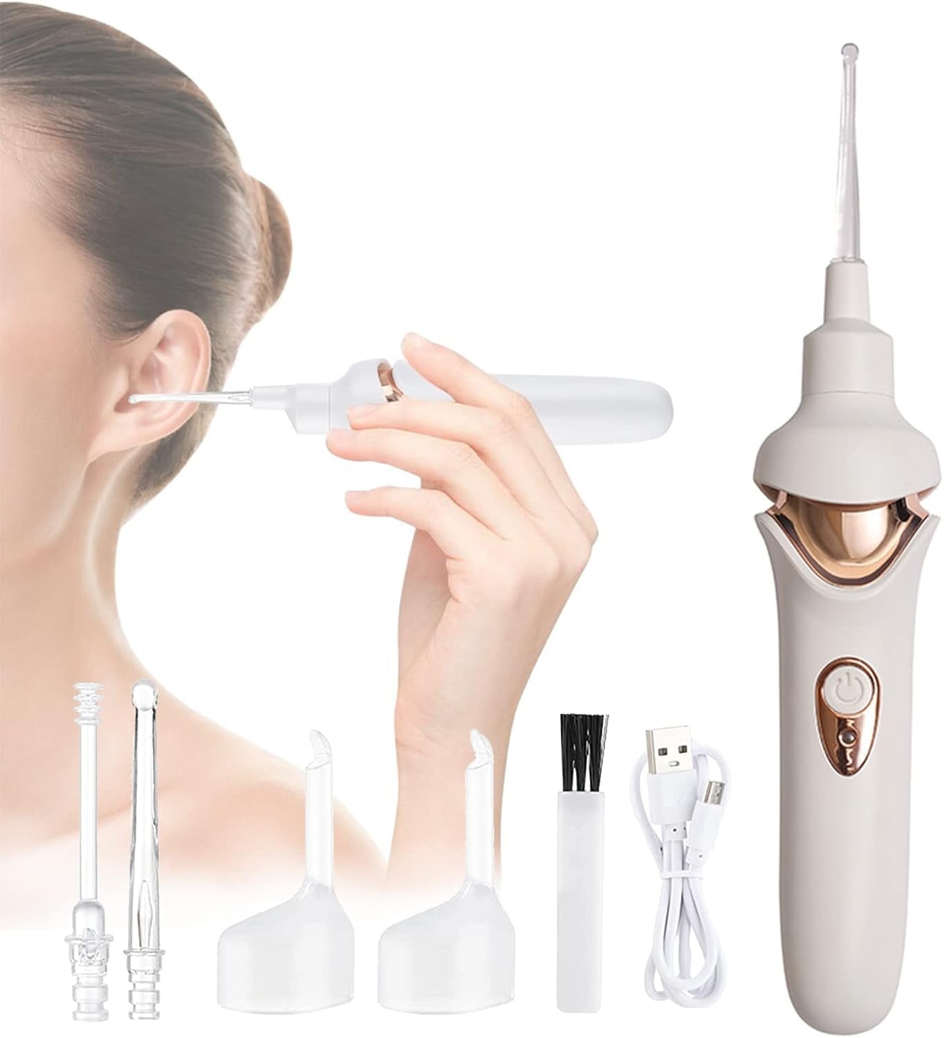 Ear Wax Remover Vacuum Cleaner, Ear Suction Device, Electric Earwax ...
