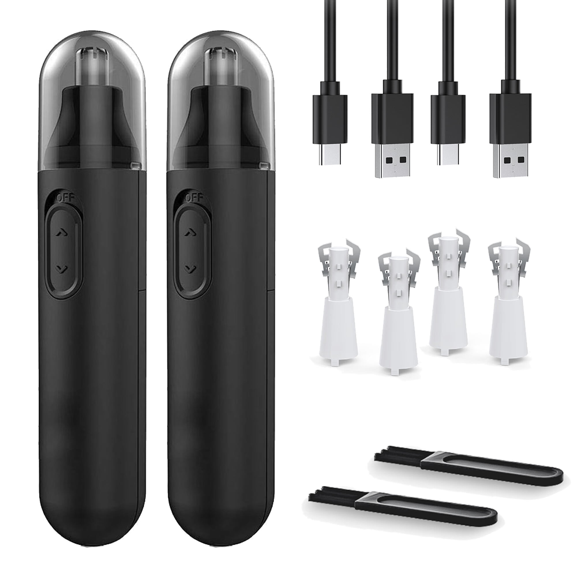Ear and Nose Hair Trimmer for Men Women, IPX5 Waterproof Dual Edge ...