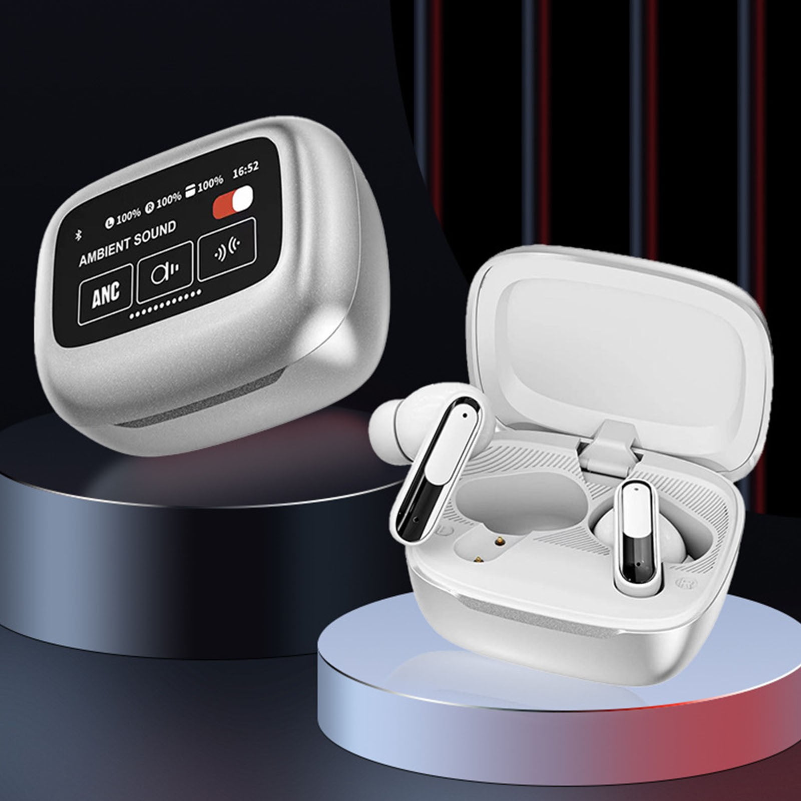 Ear buds Wireless Bluetooth Earbuds with Touch Screen 50H Playtime Deep ...