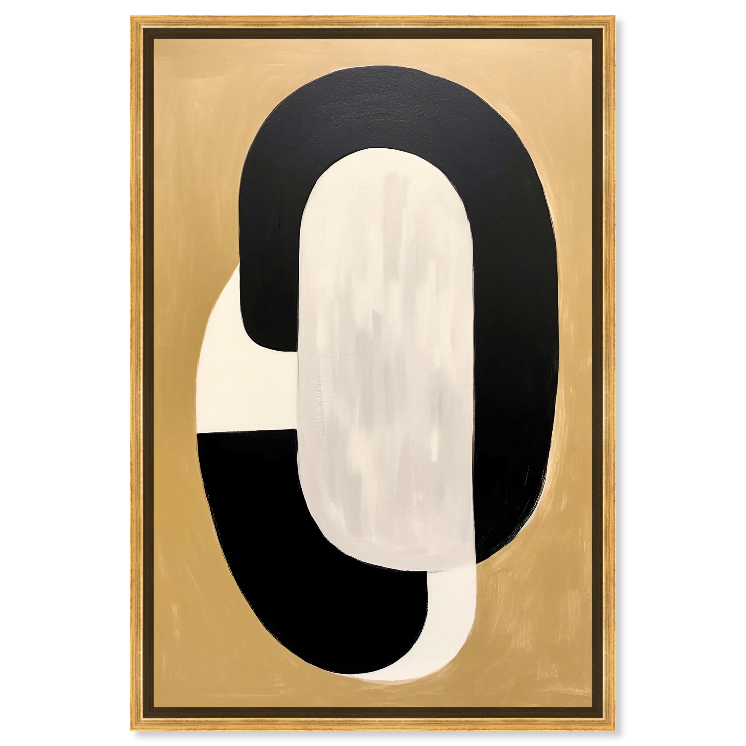 Ear-piercing Contemporary Abstract Shapes Trendy Canvas Wall Art by Art ...