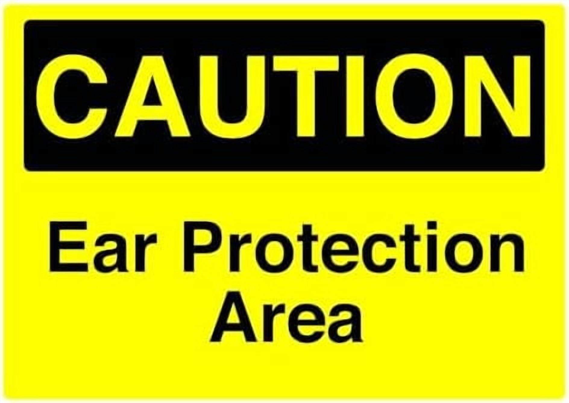 Ear protection area caution Sign Mandatory Metal Tin Sign 8 x 12 inch ...