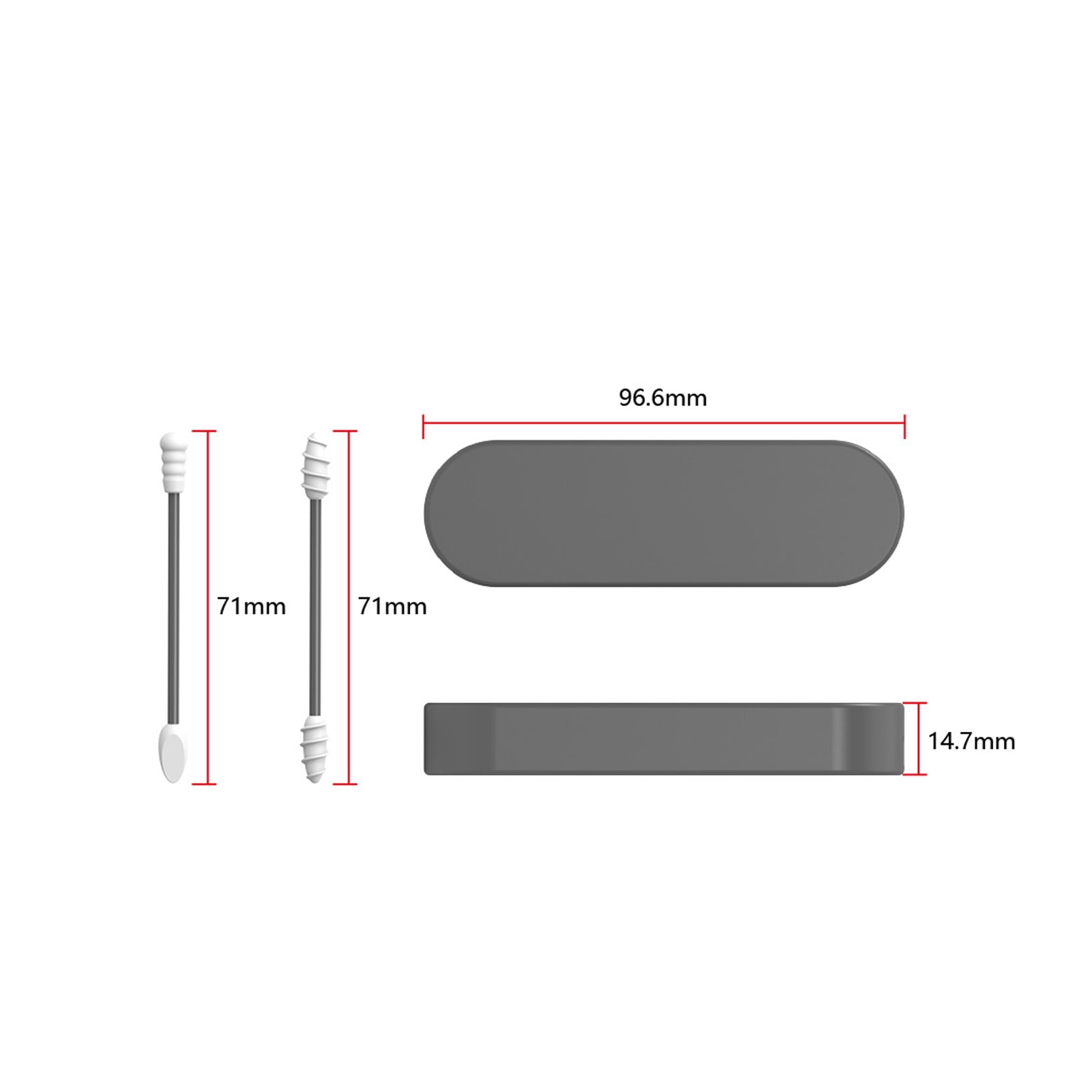 Ear spoon,Ear Q- Friction Portable And Cleanable Ear Makeup 2pcs And ...