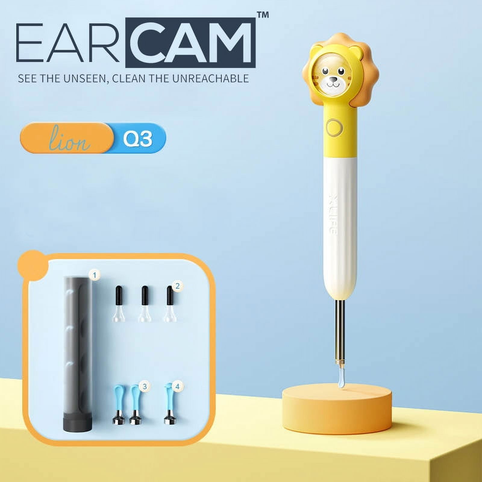 EarCam for Kids Ear Wax Removal and Cleaner Kit Otoscope with Camera ...