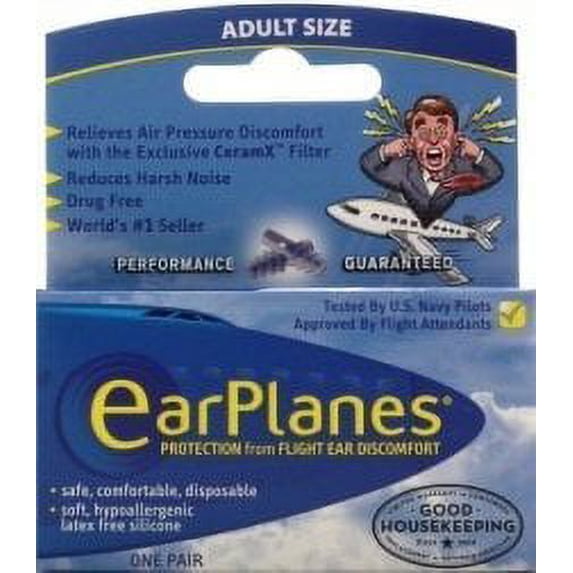 EarPlanes Protection, Adult Size, One Pair by EarPlanes - Walmart.com