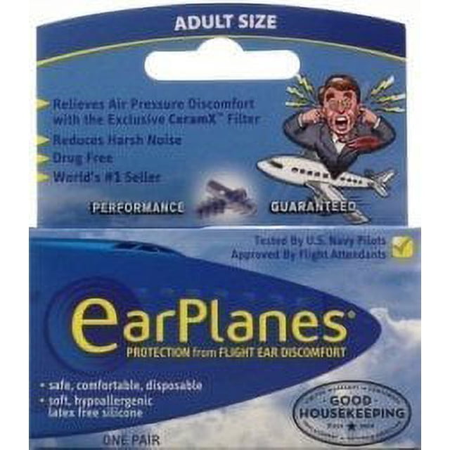 EarPlanes Protection, Adult Size, One Pair by EarPlanes - Walmart.com