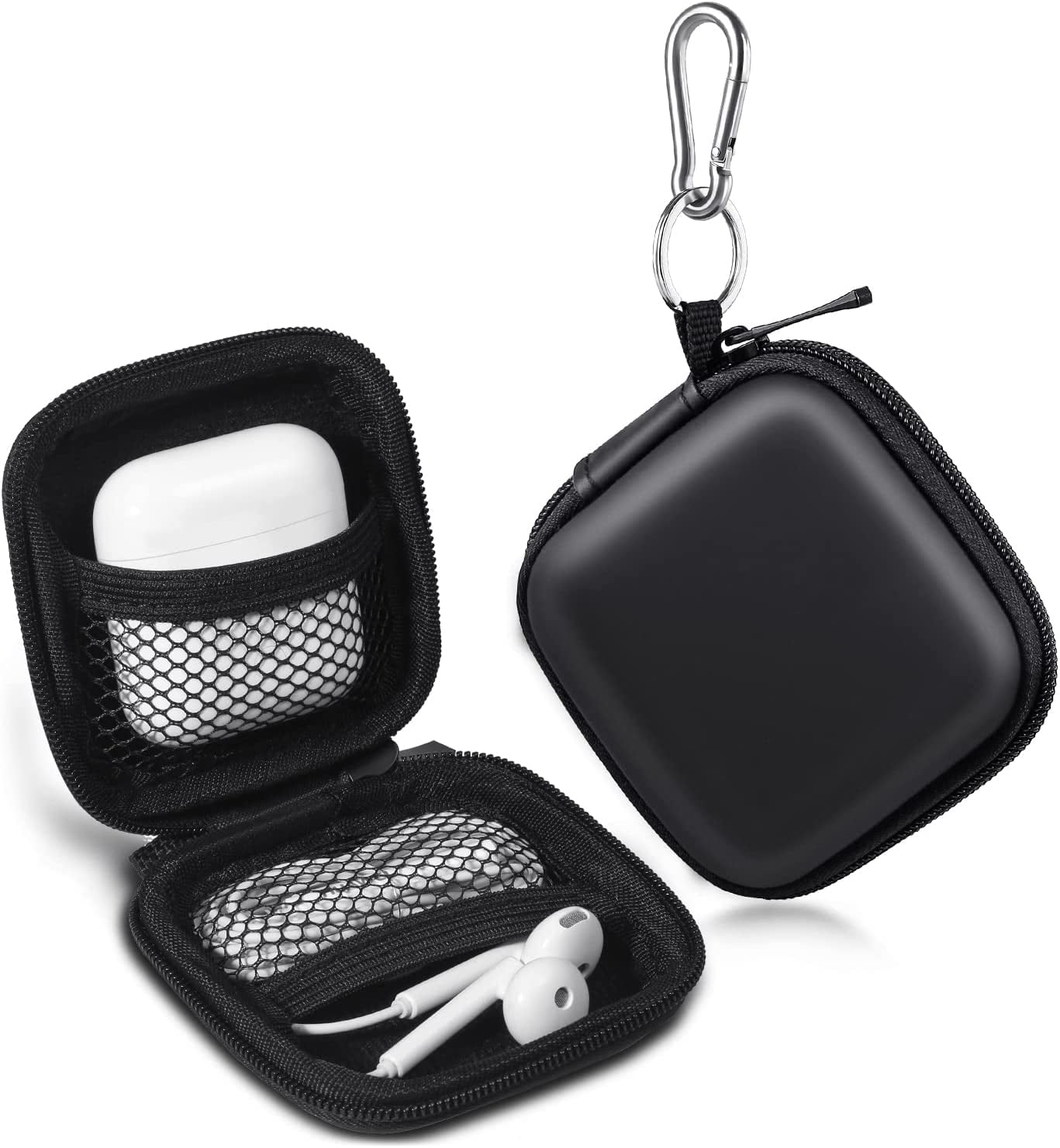 Earbud Case, Earphone Case Headphone EVA Earbud Holder with Stainless ...