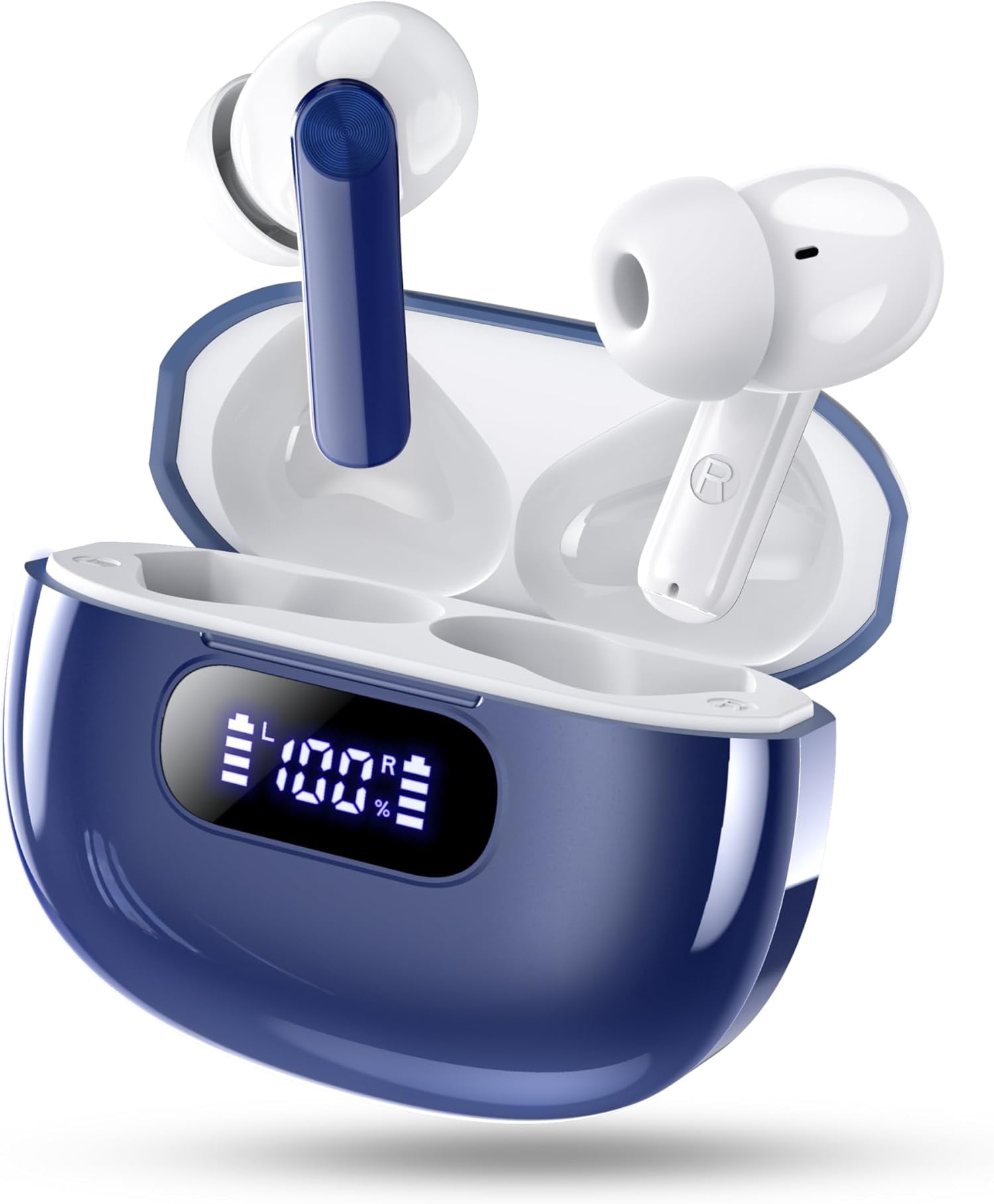 Earbuds, 5.3 Headphones LED Power Display, 2025 Earphones, 4 ENC Noise ...