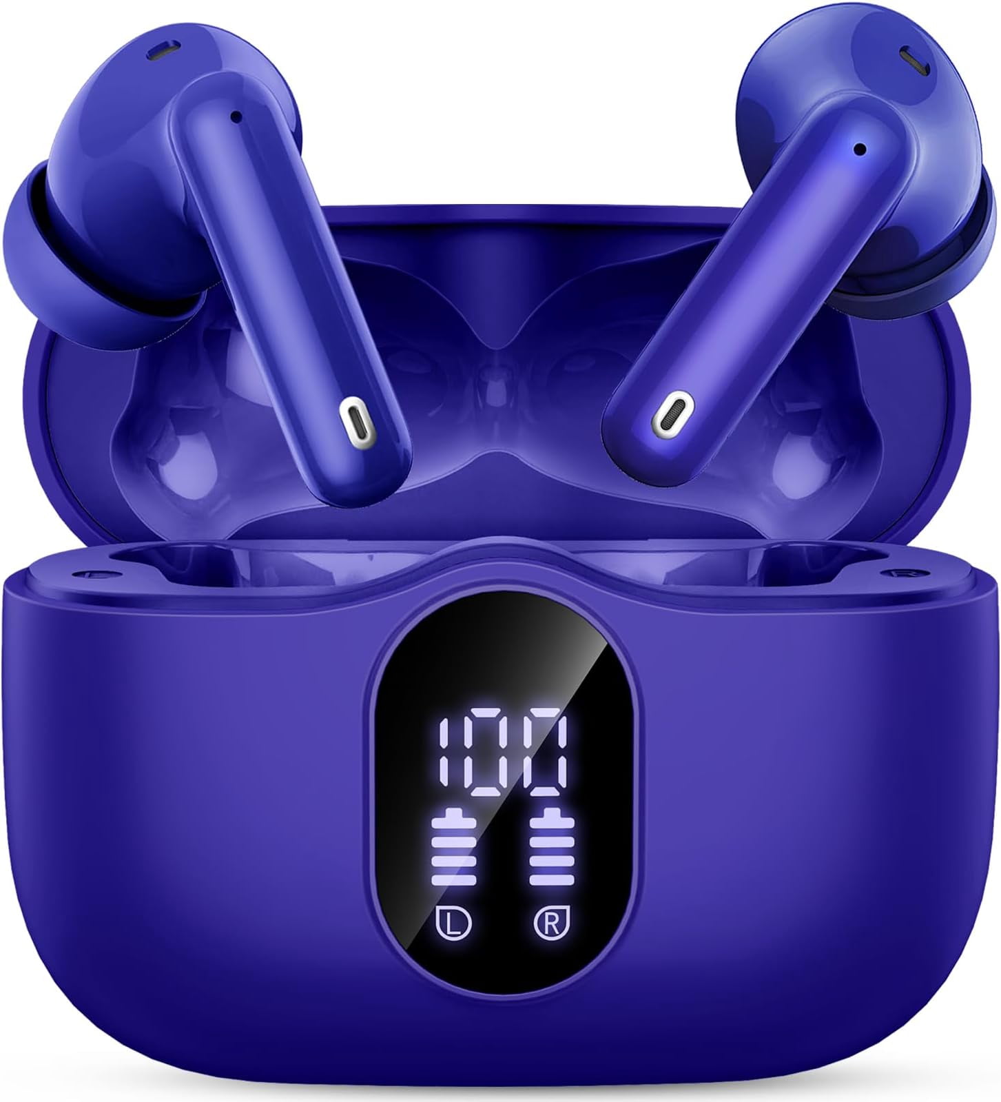 Earbuds, 5.4 Headphones Bass Stereo, Ear Buds with Noise Cancelling Mic ...